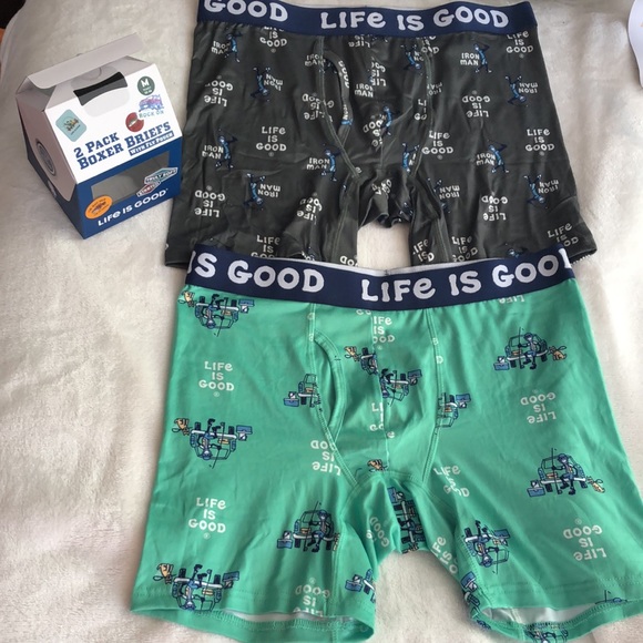 Life Is Good | Underwear & Socks | New Life Is Good 2 Pack Boxer Briefs ...